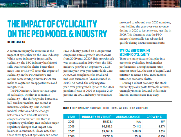 The Impact of Cyclicality on the PEO Model & Industry - NPG